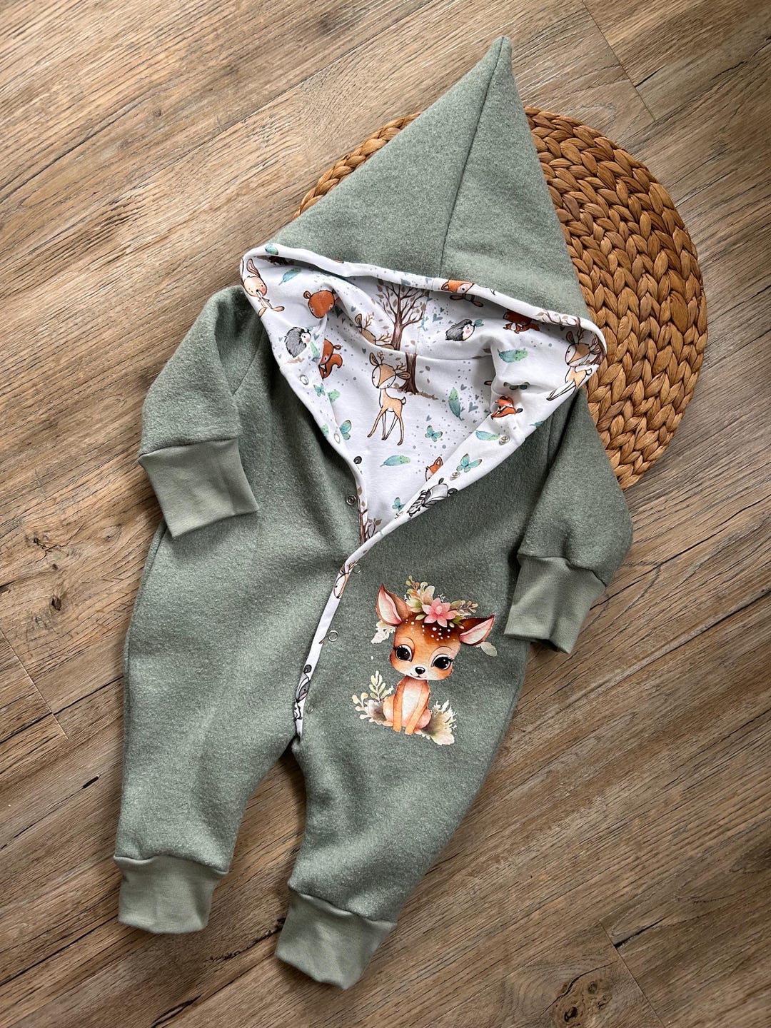 Wool Walk Overall Forest Animals Made of Merino Wool - Etsy