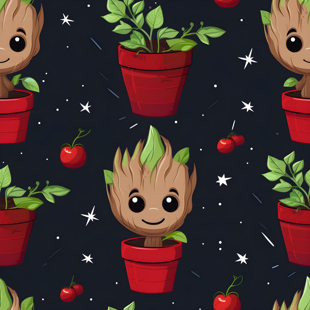 In-house Production of Baby Groot Fabric - Etsy