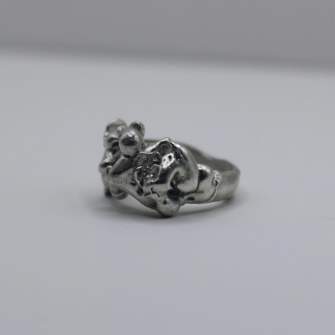 Hand-sculpted Abstract Silver Nature Ring - Etsy