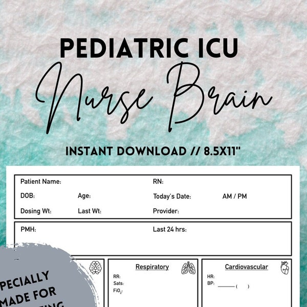 Icu Brain Sheet - Etsy