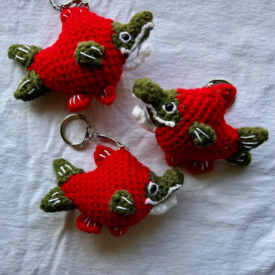 Sockeye Salmon Crochet Pattern - Amigurumi Fish Keychain PDF, Plush Toy ...