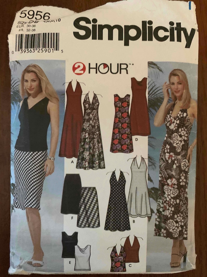 Simplicity 5956 VINTAGE Sewing Pattern Misses' Dress and - Etsy