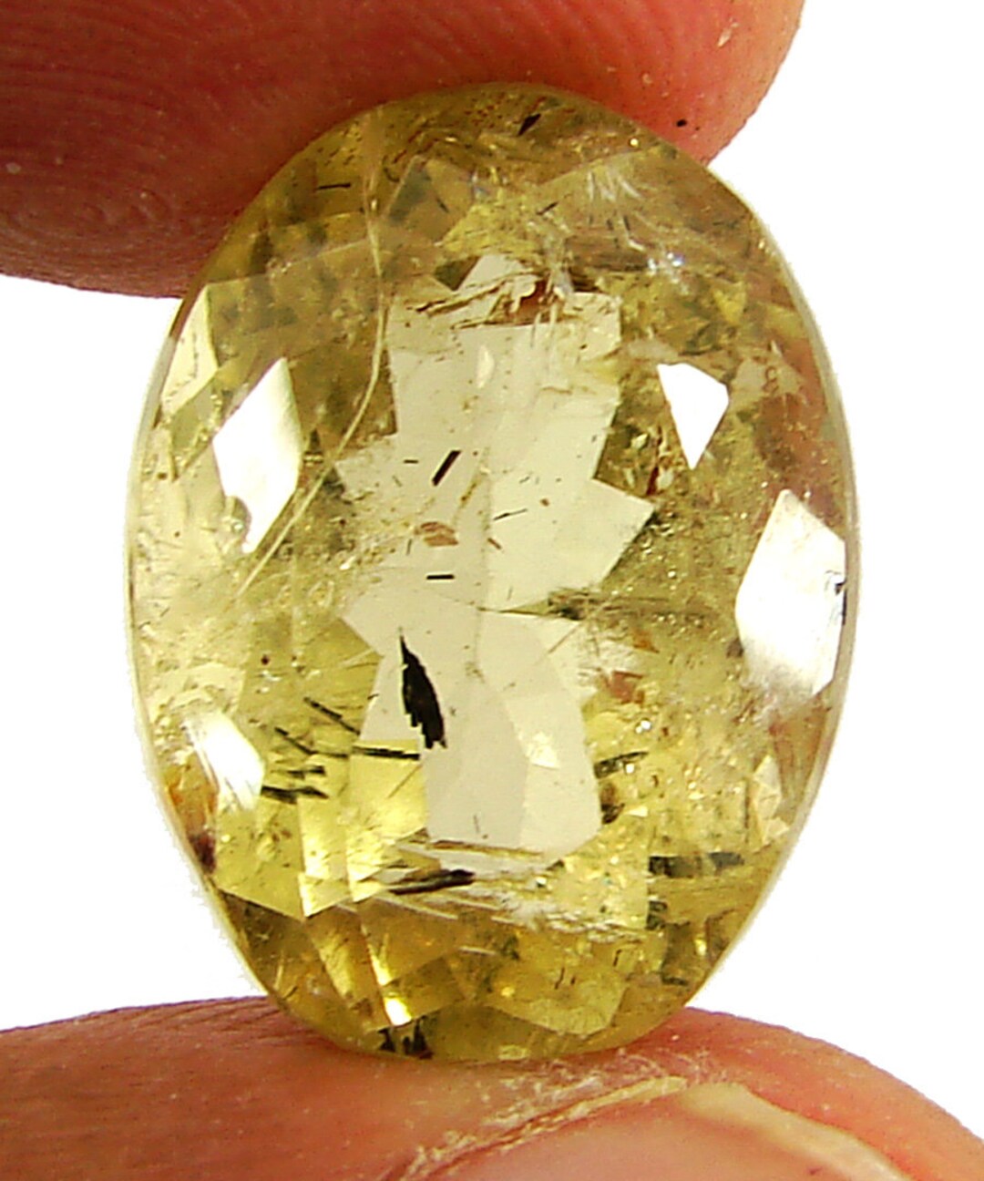 Natural Yellow Heliodor Loose Beryl Gemstone Untreated Cut Stone 46016 ...