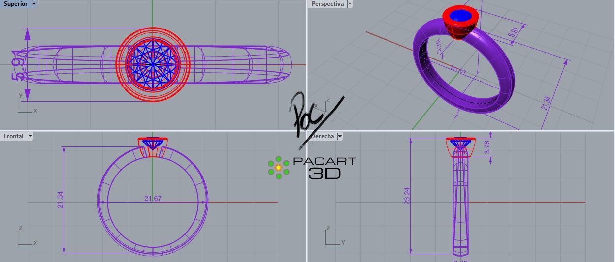 3d Printed Ring STL File Jewelry Design Engagement Ring & - Etsy