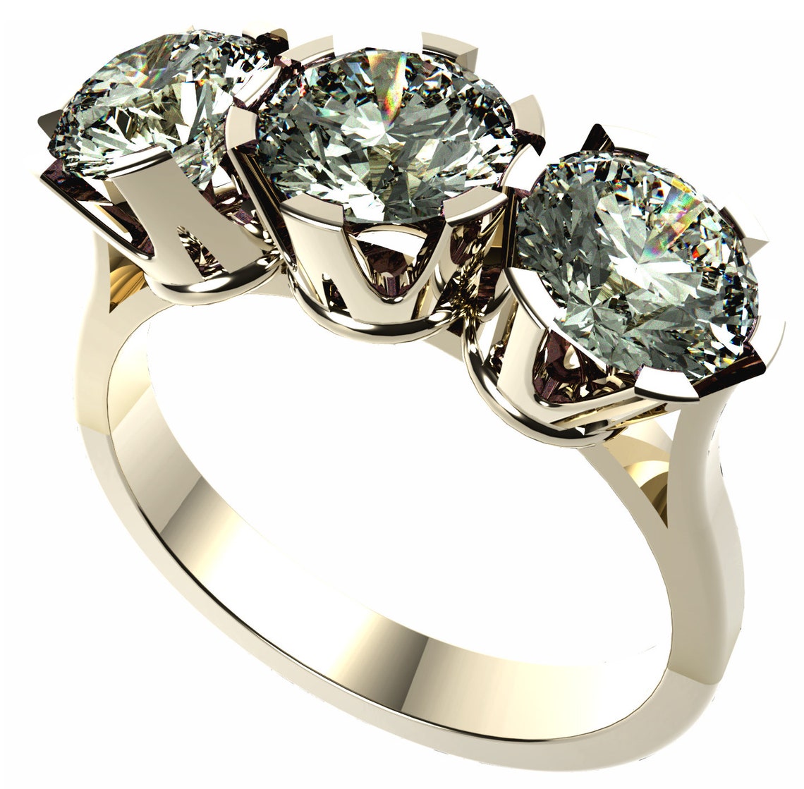 3d Printed Diamond Ring Stl File Engagement Rings 3d Printed and Stl ...