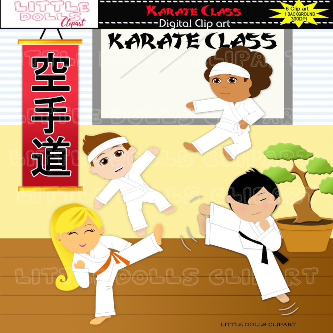 KARATE CLASS CLIPART instant Download - Etsy