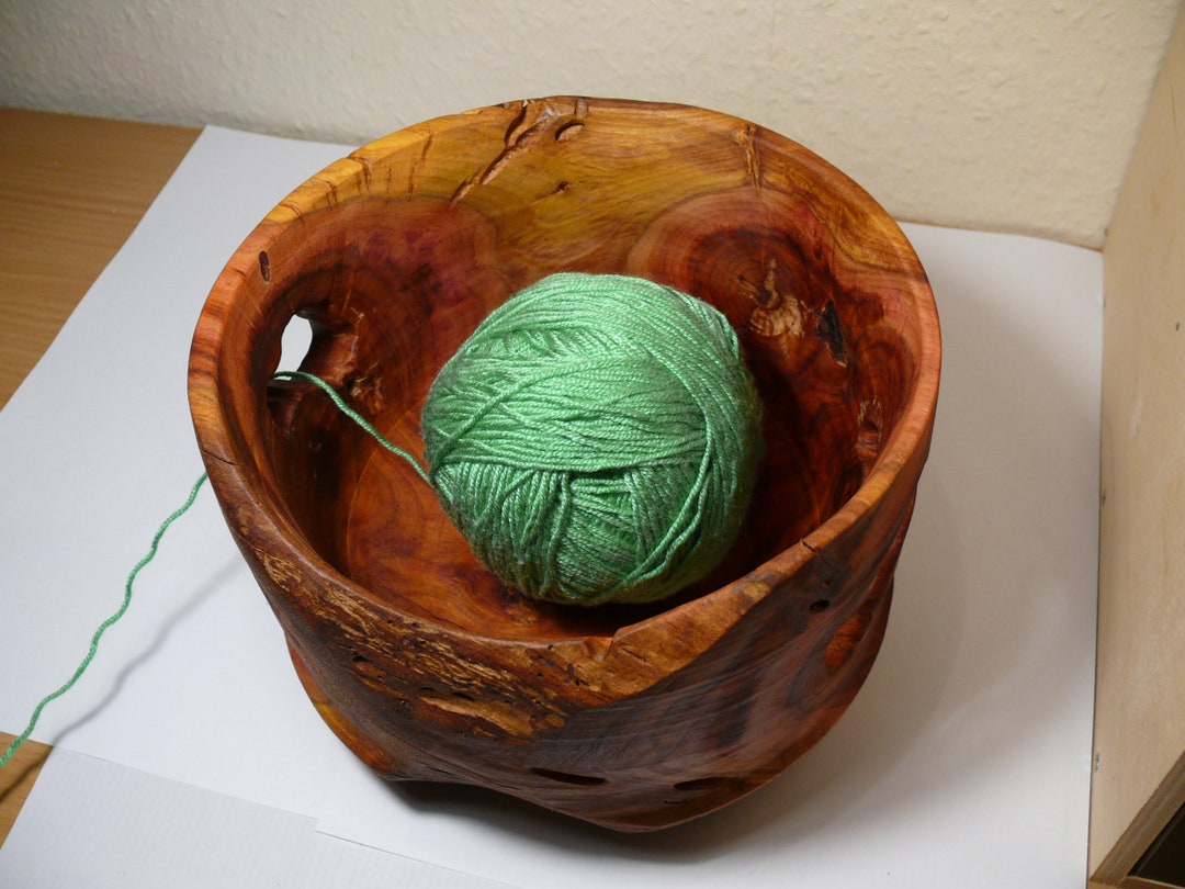 Very Beautiful Turned Wool Bowl, Yarn Bowl, Wooden Bowl Made From Bush ...