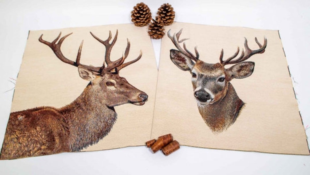 Hirsch Walther Panel Set Gobelin Kissen- und Taschenpanele mit ...