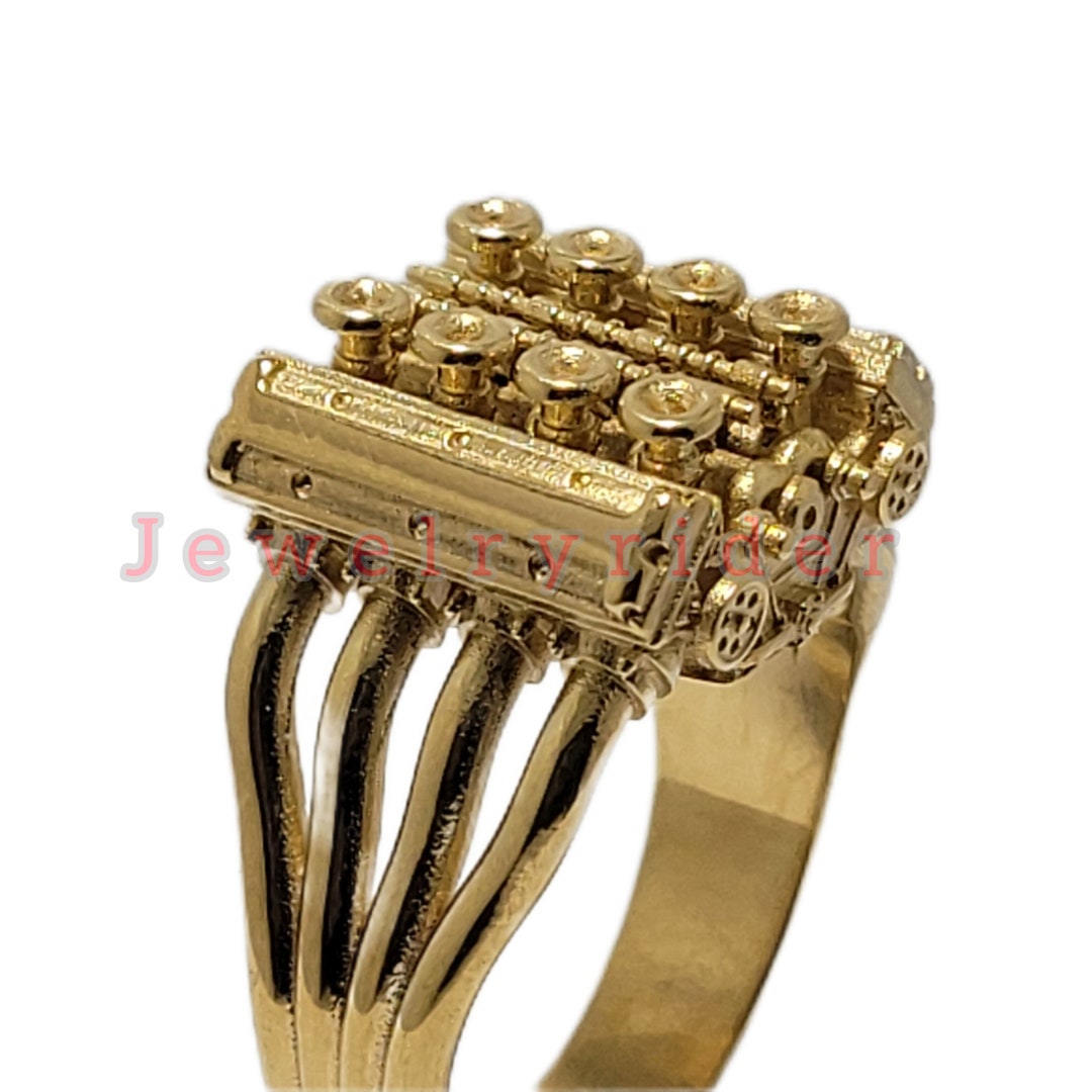 V8 Engine Ring, Mechanic Ring, LS2 Engine Ring, V8 Racing Ring, Unique ...
