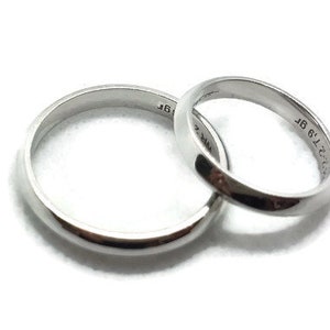 950 Platinum wedding bands. Platinum bands with diamonds. | Etsy