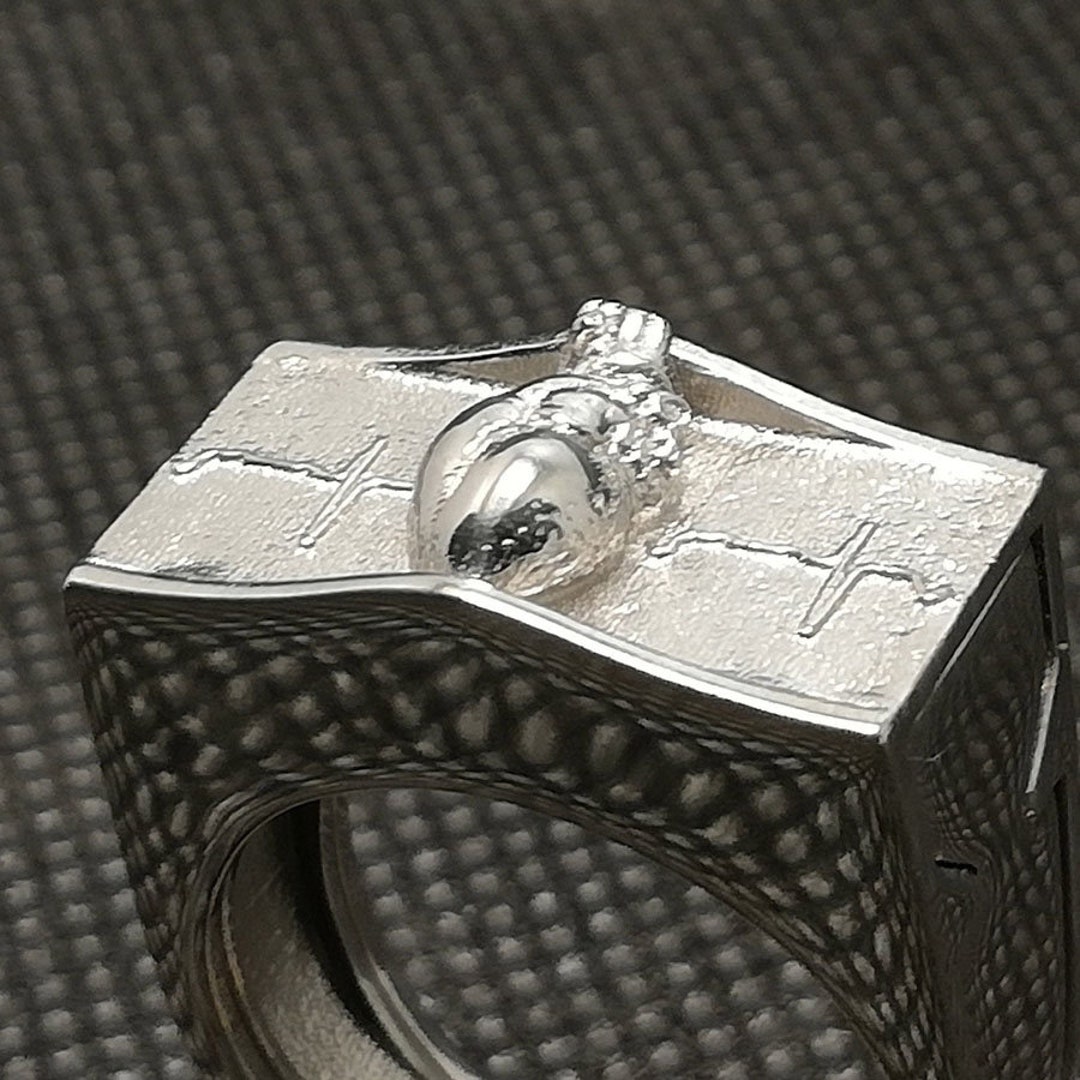 Human Heart Secret Compartment Pill Ring Pill Box Ring - Etsy