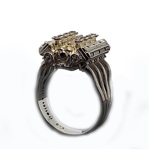 V8 Engine Ring, Mechanic Ring, LS2 Engine Ring, V8 Racing Ring, Unique ...