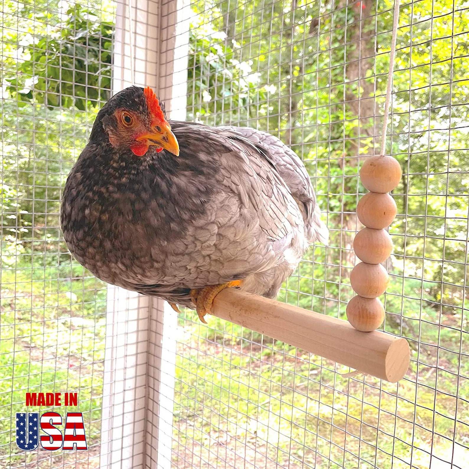 Backyard Barnyard Chicken (round Bar) Handmade in USA! Wood Perch ...