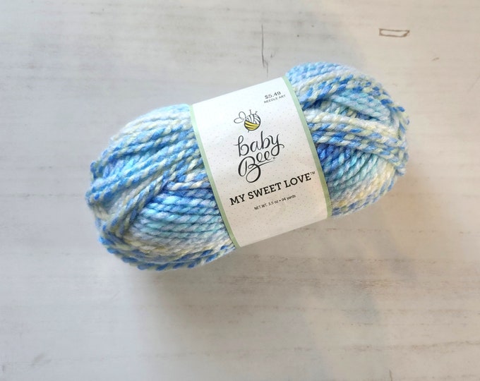 Baby Bee My Sweet Love Yarn in Blue Multi, Bulky 5 Yarn, Chunky Yarn ...