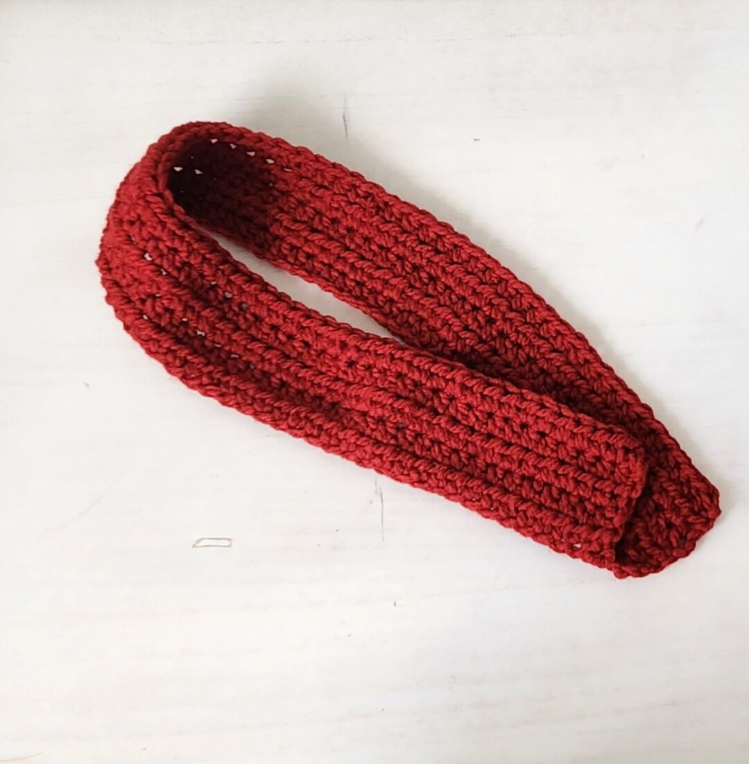 Red Winter Scarf for Child, Chunky Red Crochet Scarf, Red Scarf, Gift ...