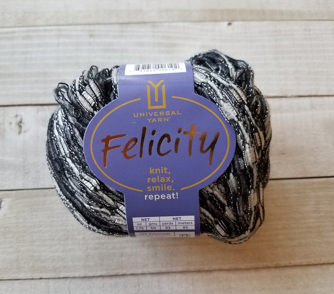Universal Yarn Felicity in Tuxedo Black/white Yarn Designer - Etsy