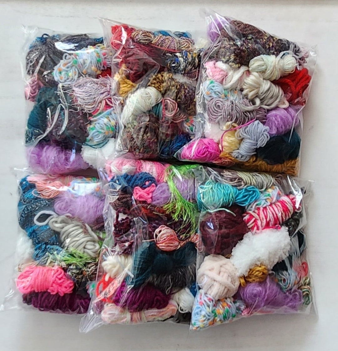 Scrap Yarn Mystery Bag: 4oz Acrylic, Wool, Novelty Yarn - Etsy