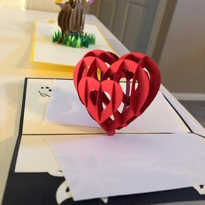 FREE SHIPPING Sympathy, Love 3D Pop-up Greetings Card, Valentine ...
