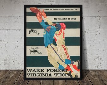 Virginia Tech Football Poster - Etsy