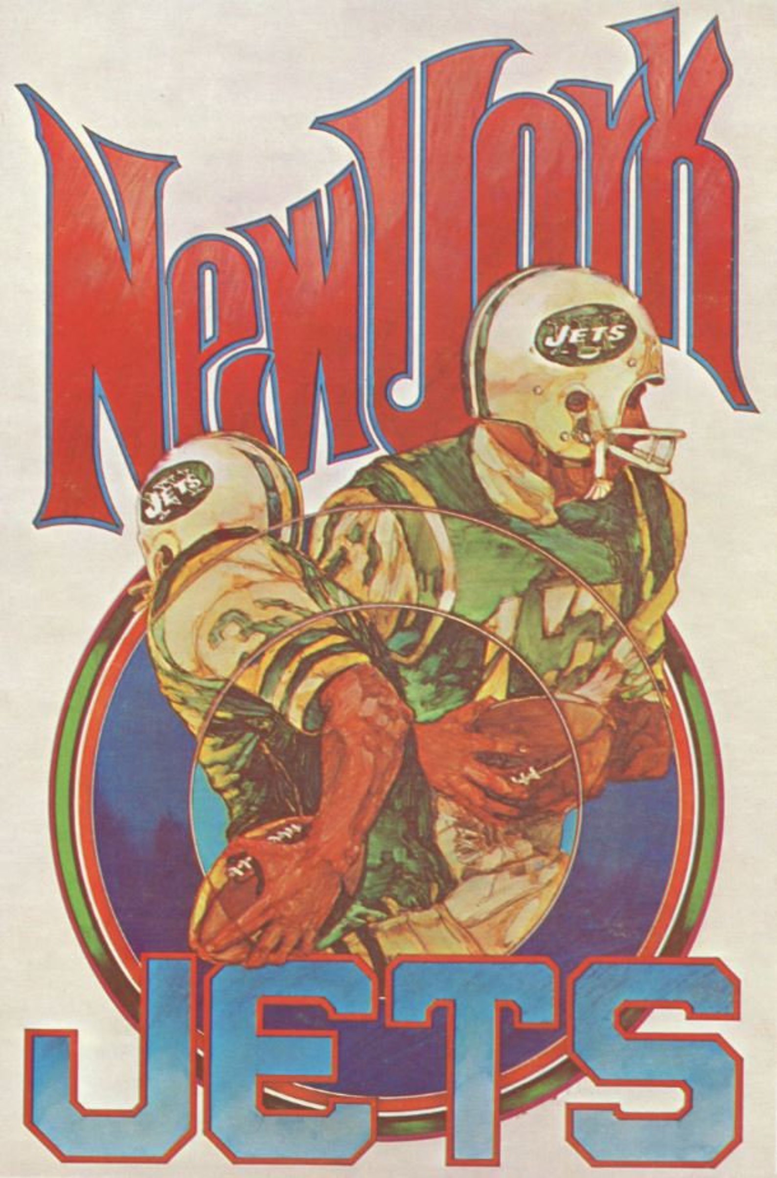 WRAPPED CANVAS 1968 New York JETS Print Vintage Football - Etsy