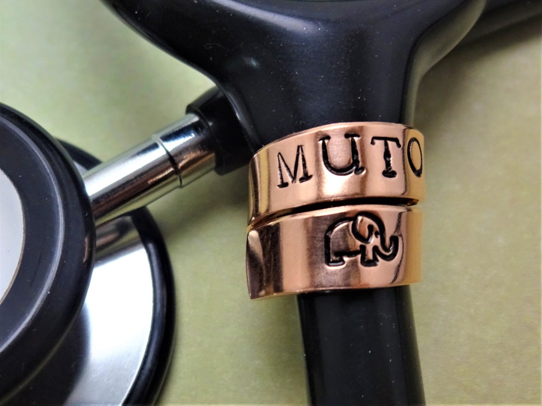 Copper Stethoscope Charm*** Copper Stethoscope ID*** Hand Stamped Gift ...