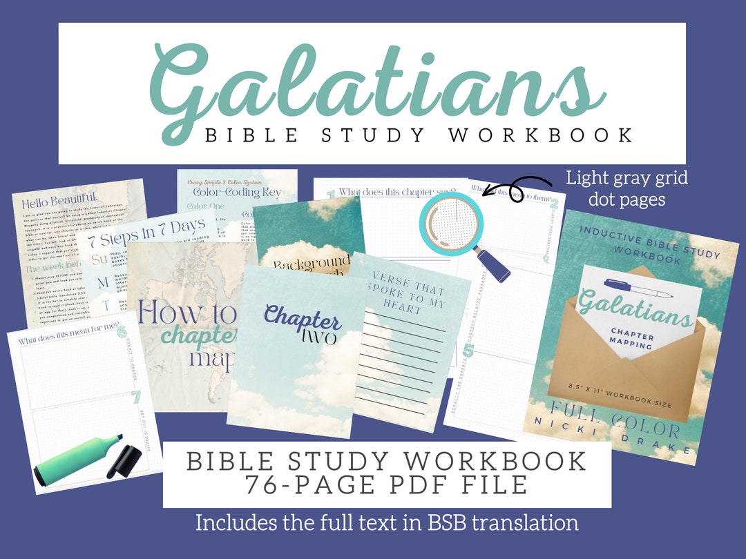 Galatians Chapter Mapping™ Workbook digital/printable, Bible Study ...