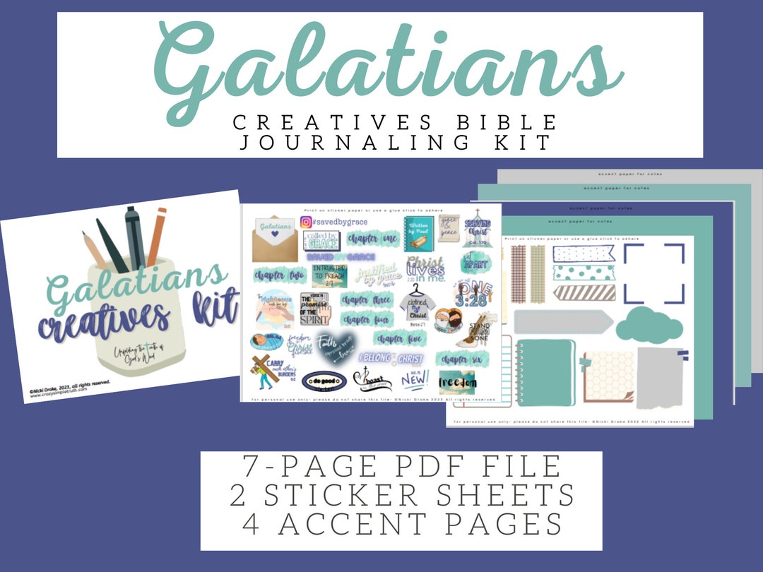 Galatians Bible Journaling Creatives Kit-full Color-digital/printable ...
