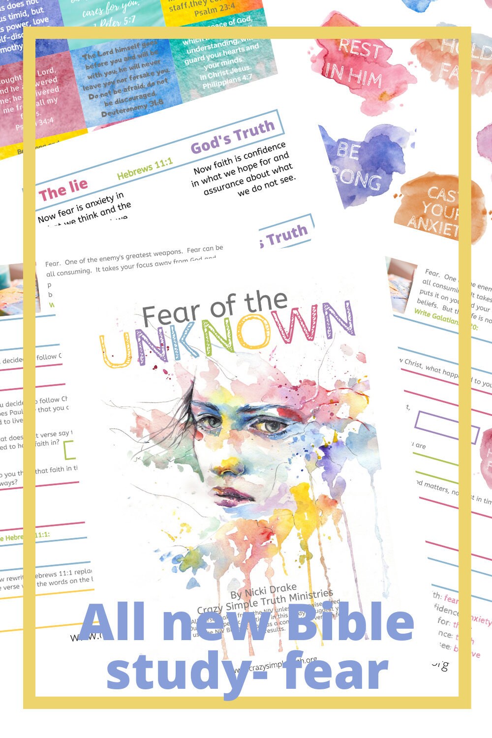 Interactive Digital or Printable Bible Study Fear of the Unknown ...