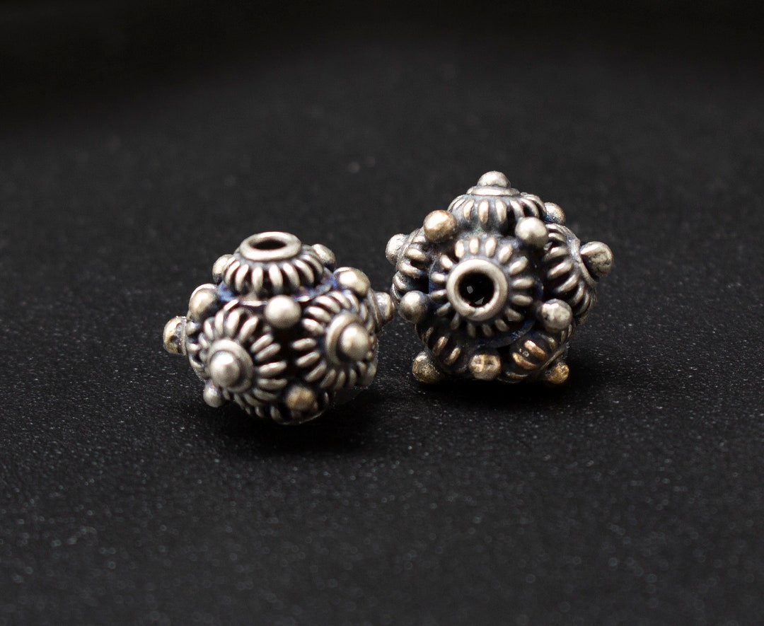Bali Bead 12 Mm Sterling Silver Bead Silver Beads Silver Findings Focal ...