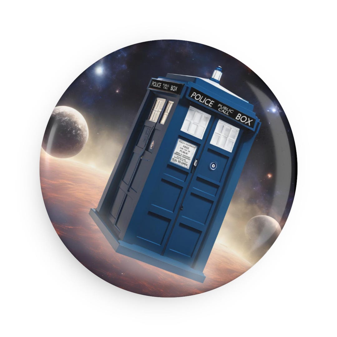 Doctor Who Tardis Button Magnet, Round (1 & 10 Pcs) - Etsy