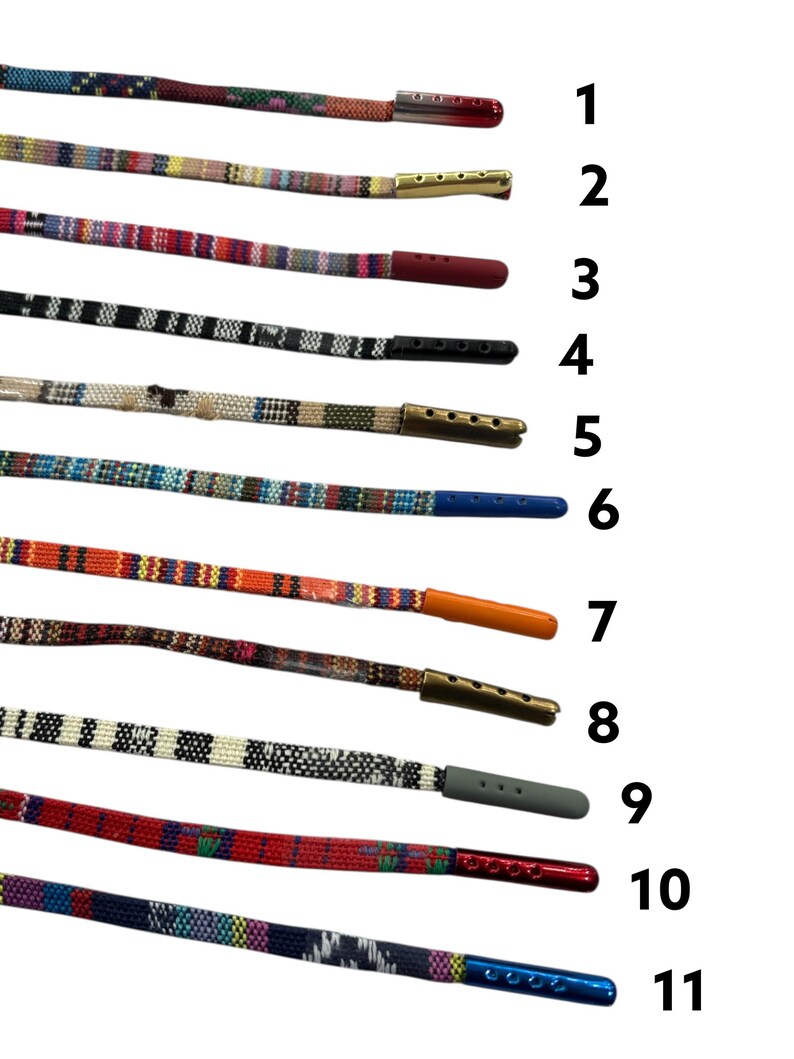 Bohemiam Shoe Laces With Metal Tips All Sizes - Etsy