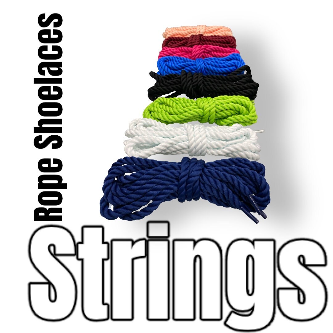 Stylish Twisted Round Strings Shoelaces 8mm Round 54" Long. Fits ...
