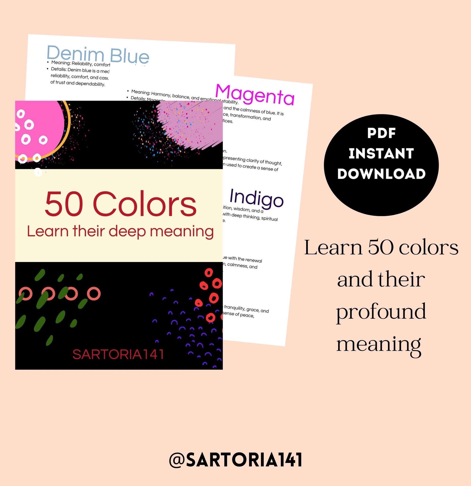 Colors and Their Meanings Guide PDF, Color Psychology, Color Theory ...