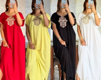 Moroccan Kaftan, African Kaftan, Arabic Abaya , Dubai Dress, Summer ...