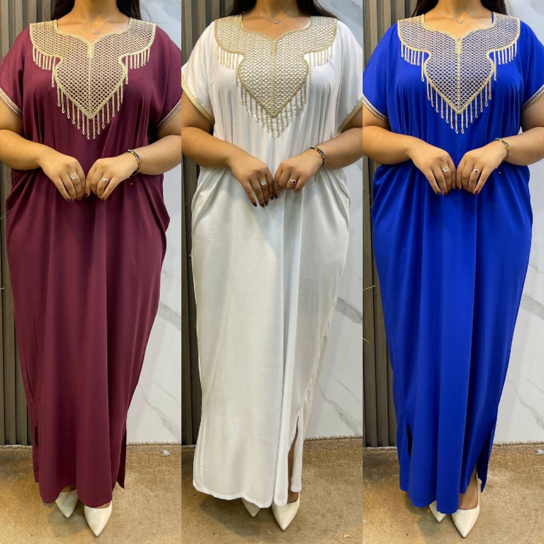 Moroccan Kaftan, African Kaftan, Arabic Abaya , Dubai Dress, Kaftan ...