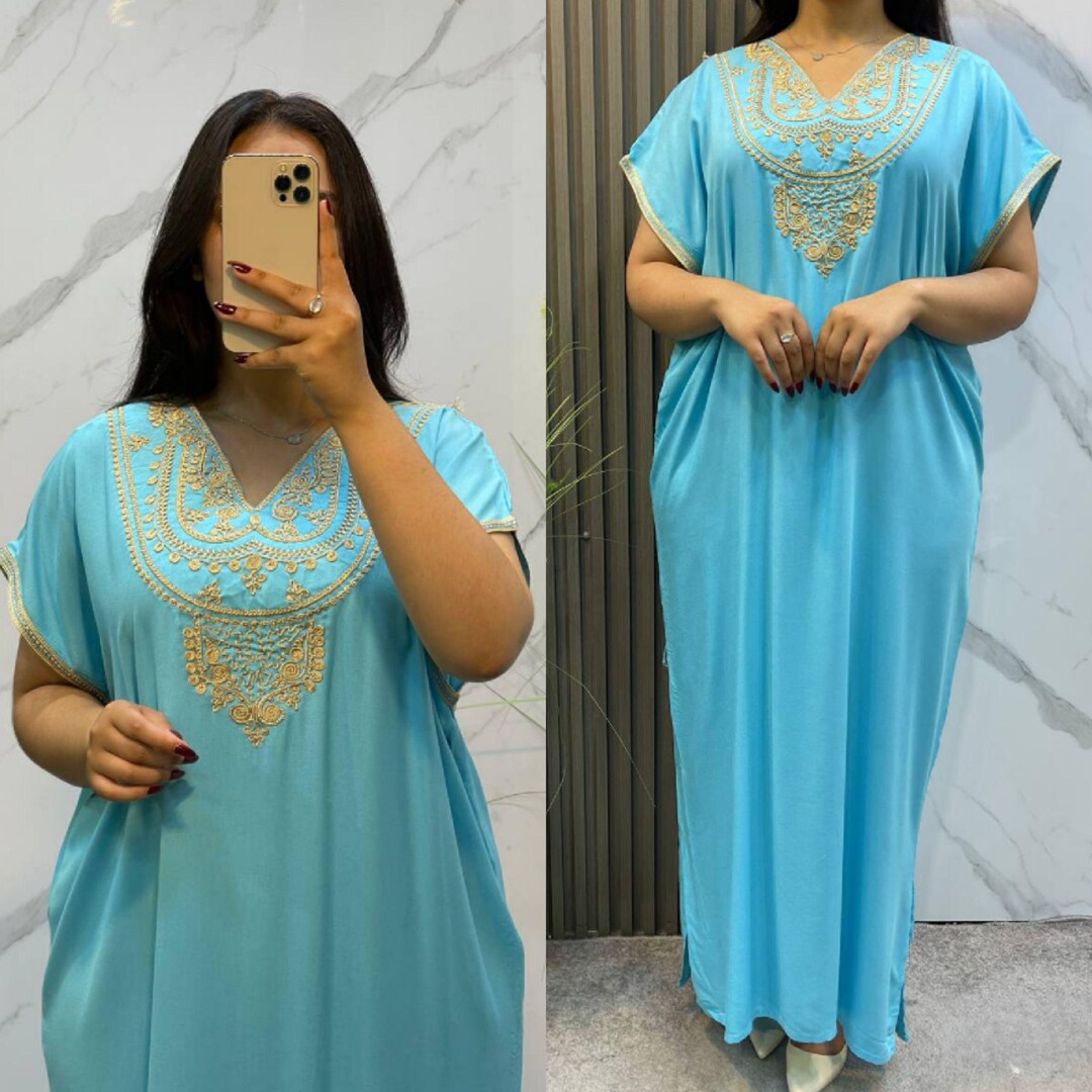 Moroccan Kaftan, African Kaftan, Arabic Abaya , Dubai Dress, Summer ...