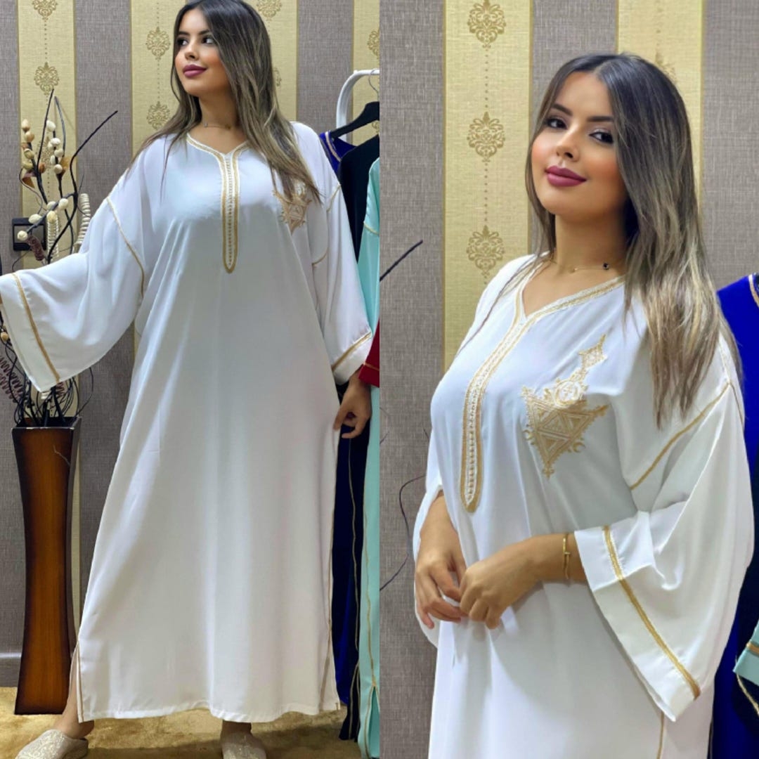 Moroccan Kaftan, African Kaftan, Arabian Abaya, Dubai Dress, Djellaba ...
