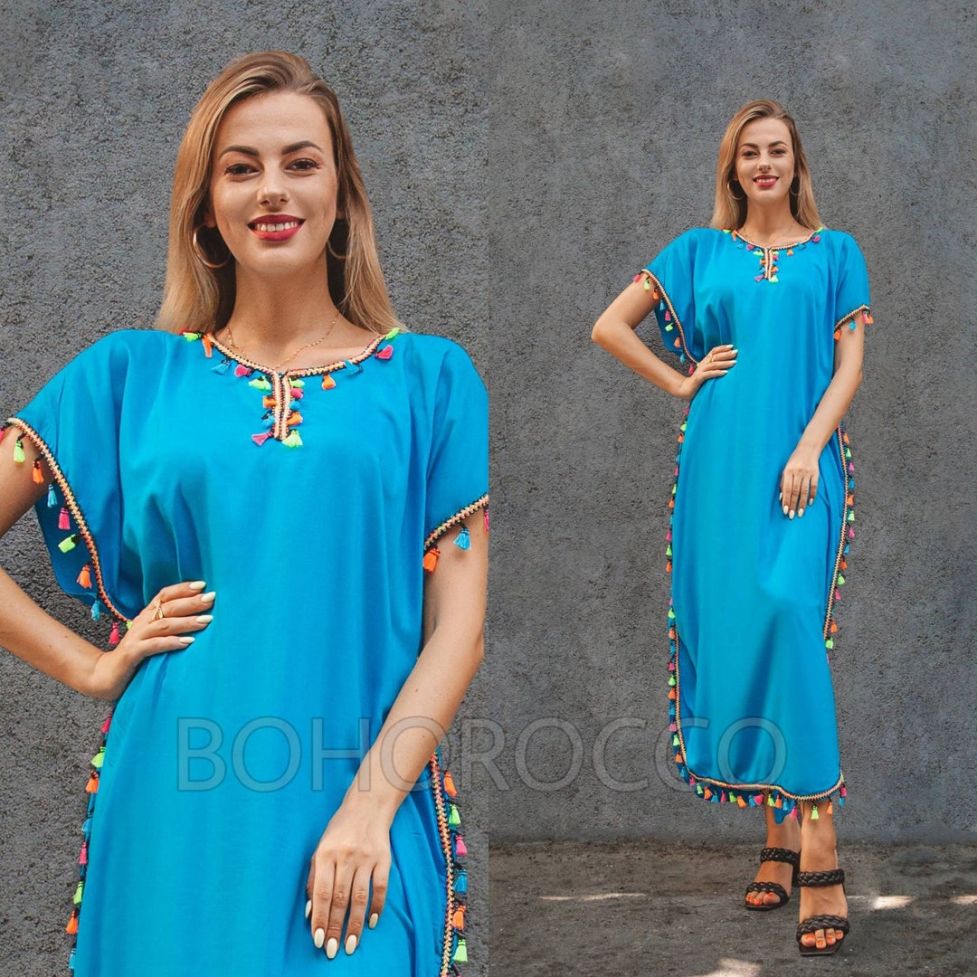 Moroccan Kaftan, African Kaftan, Arabian Abaya, Dubai Dress, Summer ...