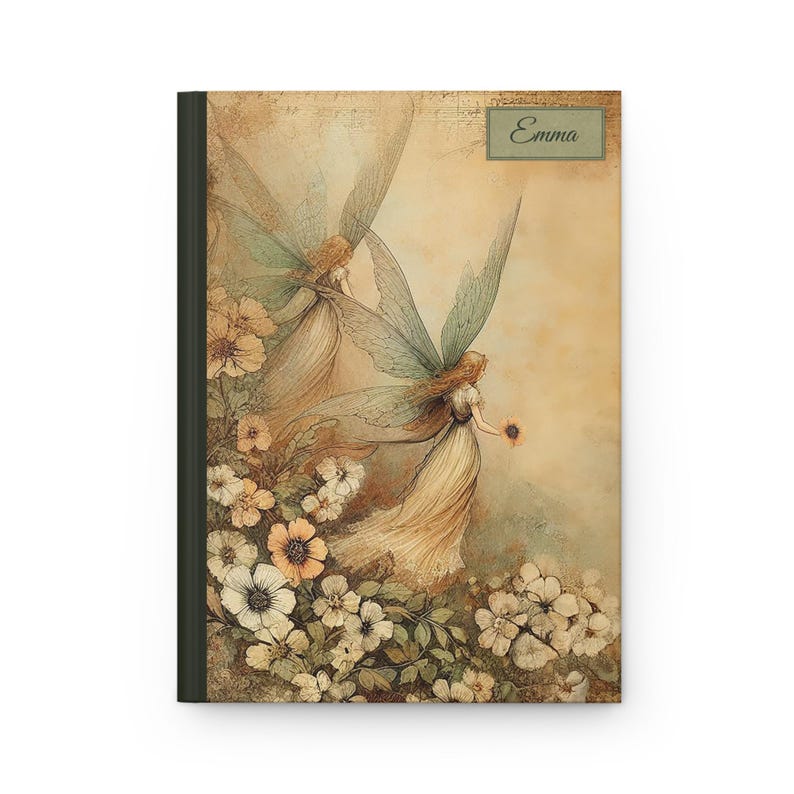 Personalized Fairy Journal, Vintage Floral Notebook With Name ...