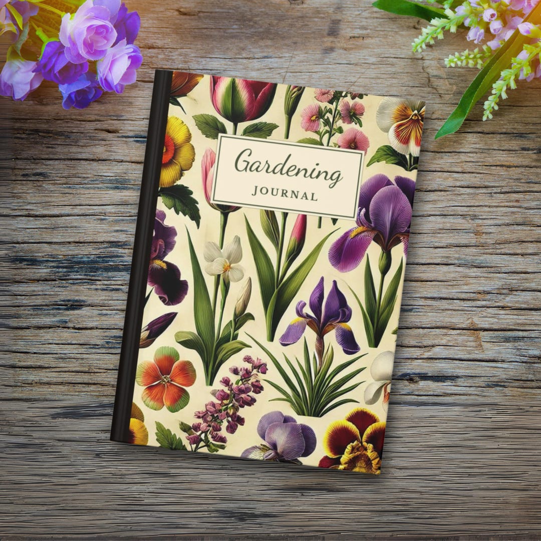 Vintage Botanical Floral Aesthetic Gardening Journal, Garden Flowers ...