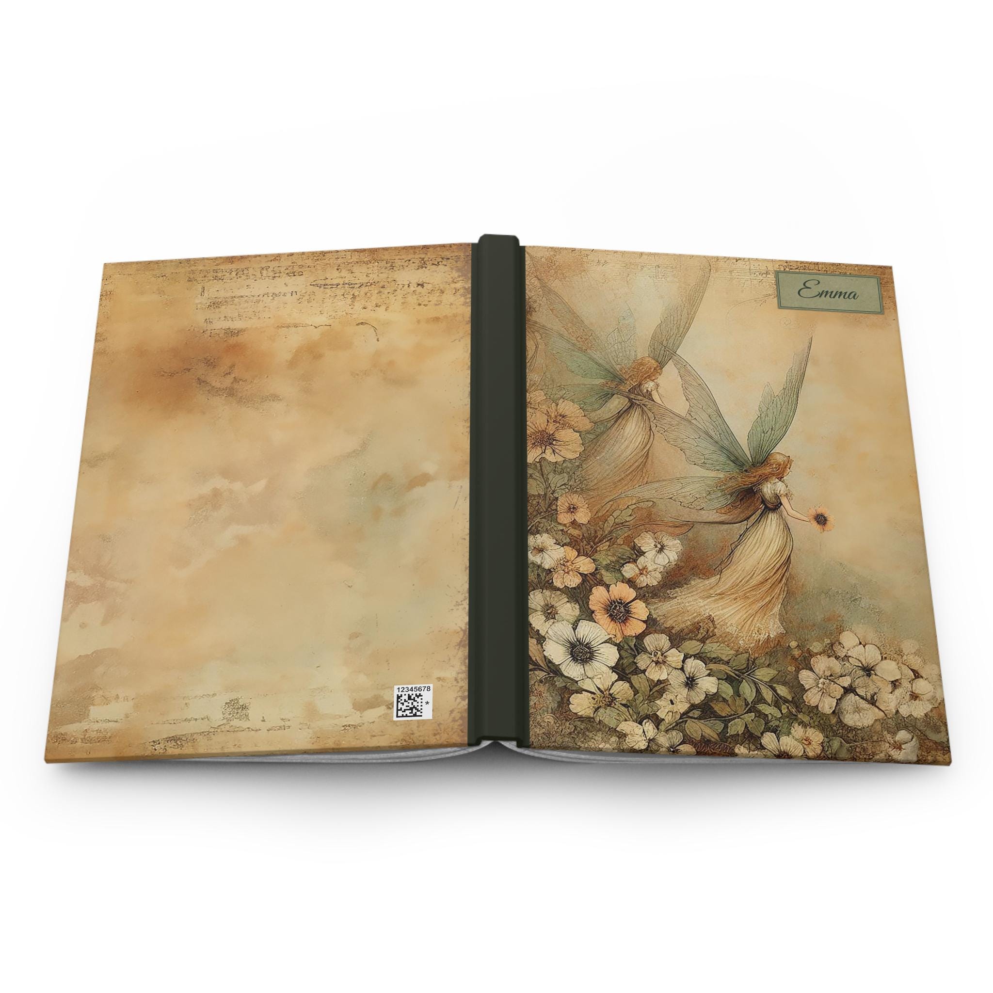 Personalized Fairy Journal, Vintage Floral Notebook With Name ...