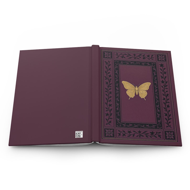 Vintage Butterfly Notebook, Victorian-inspired Lined Journal, Elegant ...