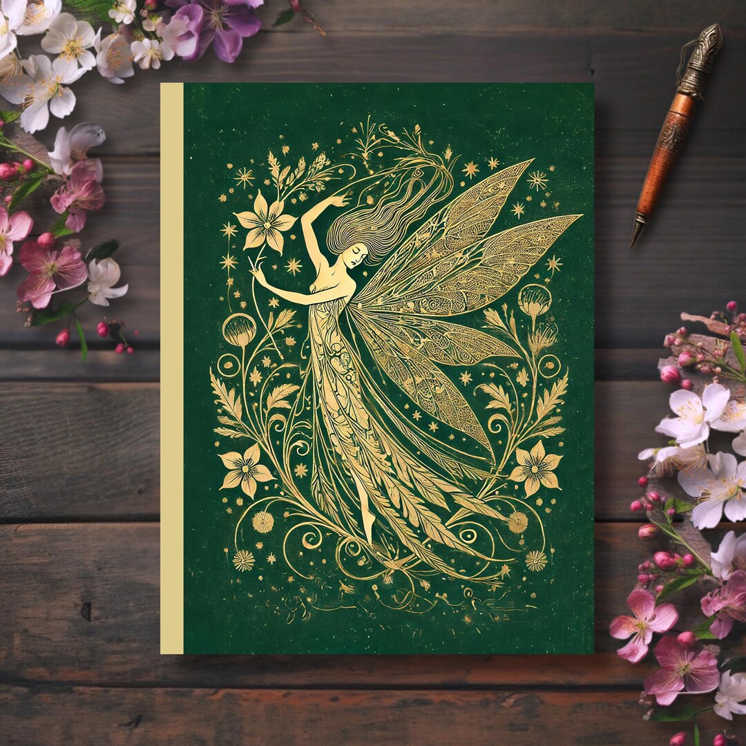 Green Gold Dot Grid Notebook 8.5" X 11” – Vintage Fairycore Bullet ...