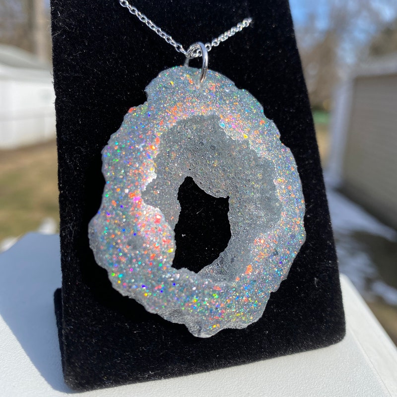 Geode Pendant - Etsy