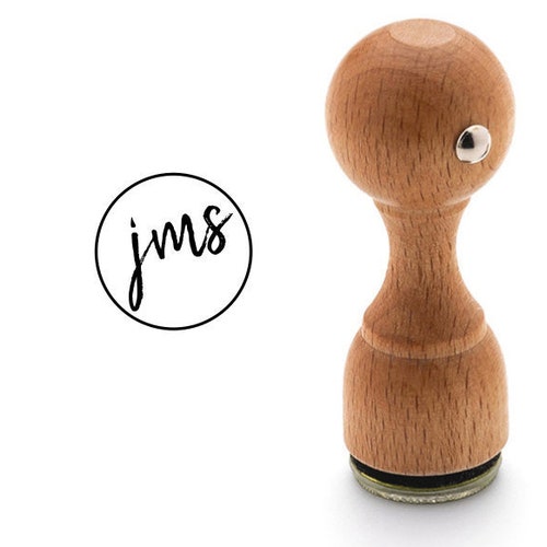 Custom Monogram Initial Rubber Stamp 2 Options Illuminated - Etsy