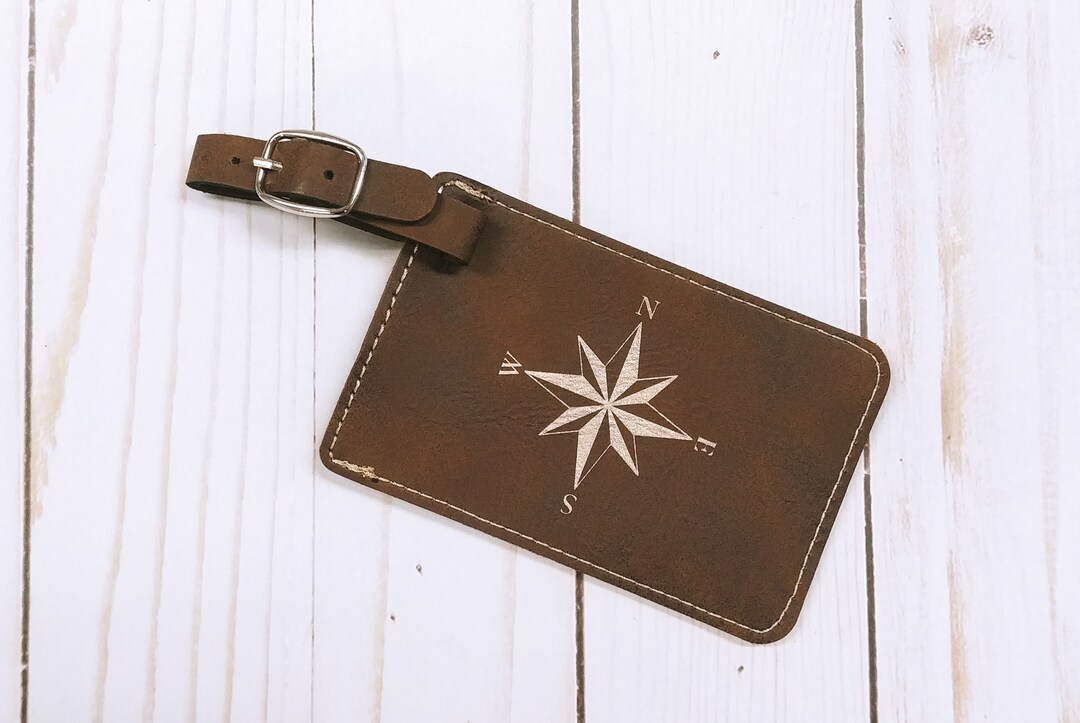 Compass Rose Luggage Tag - Etsy