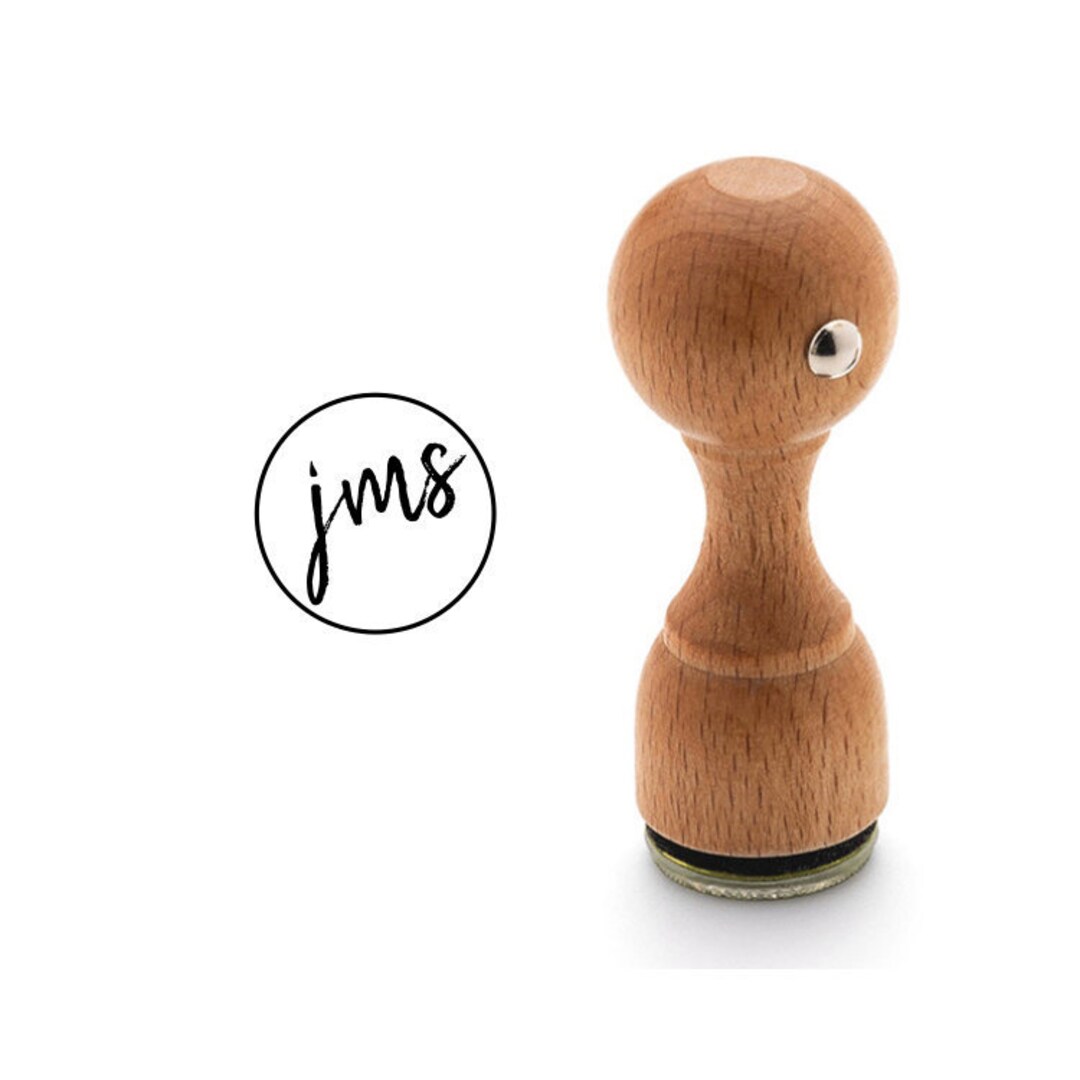Custom Round Initial Stamp - Etsy