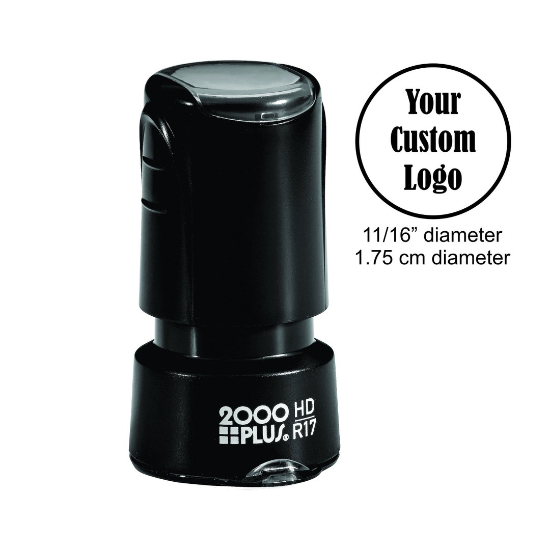 Small Pre-inked Round Logo Stamp - Etsy