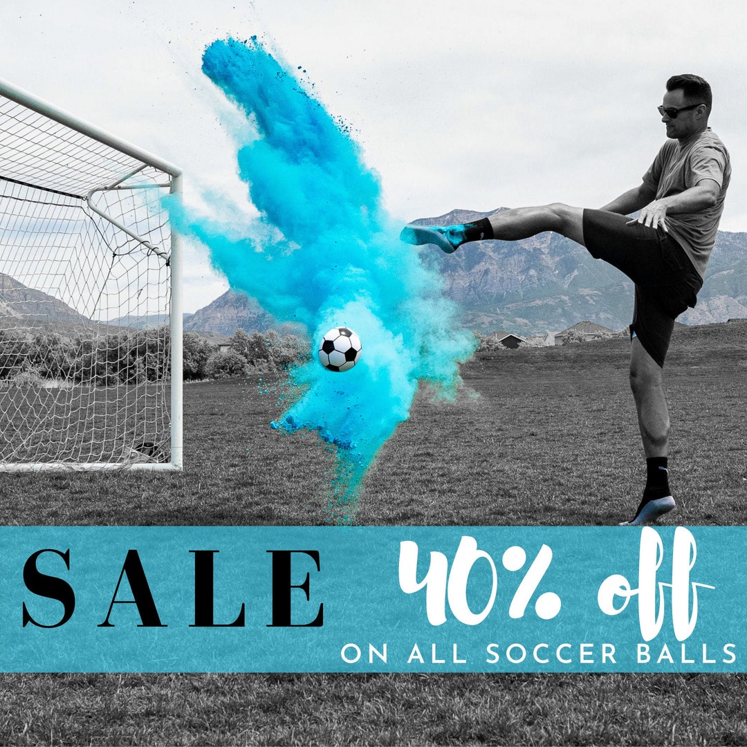 Soccer Ball Gender Reveal Kit | Powder Filled, Sports Theme - Etsy