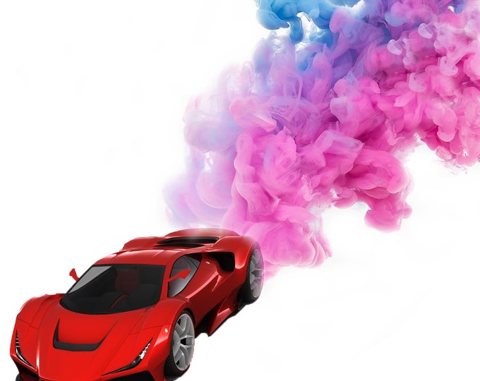 3LB Premium Burnout Gender Reveal Simple Black Tire Pack in Pink Blue ...